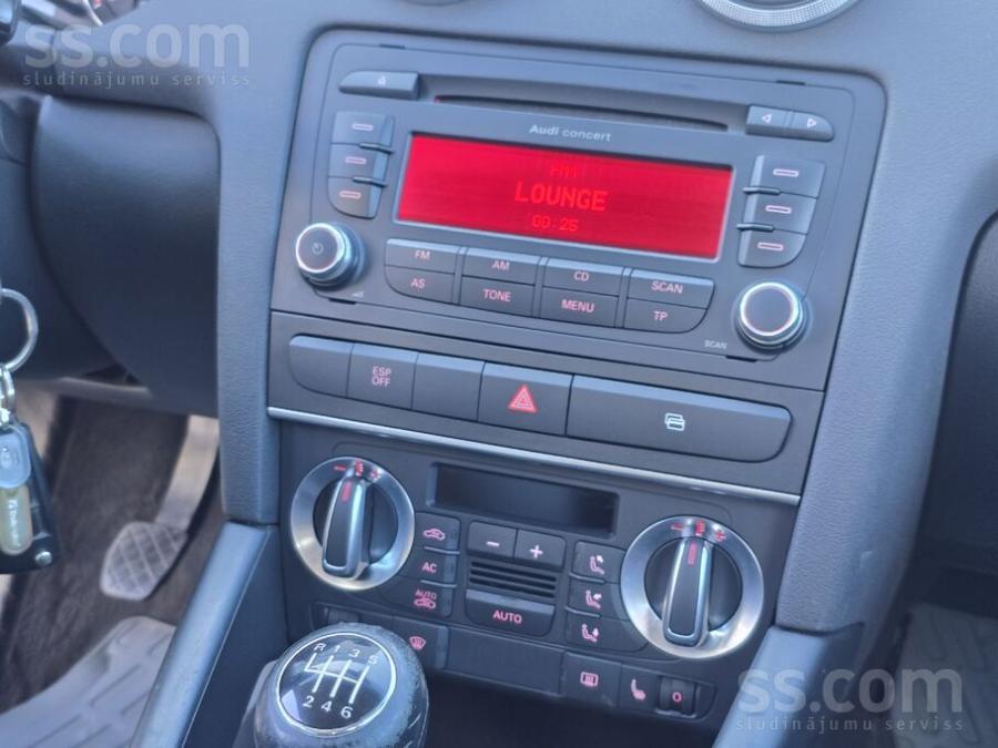 Audi A3 2009 in Riga, with an engine capacity of 1.40 L and mileage of 267 thousand km for 2890 €, photo 15 on AUTOMOTO.COM.LV