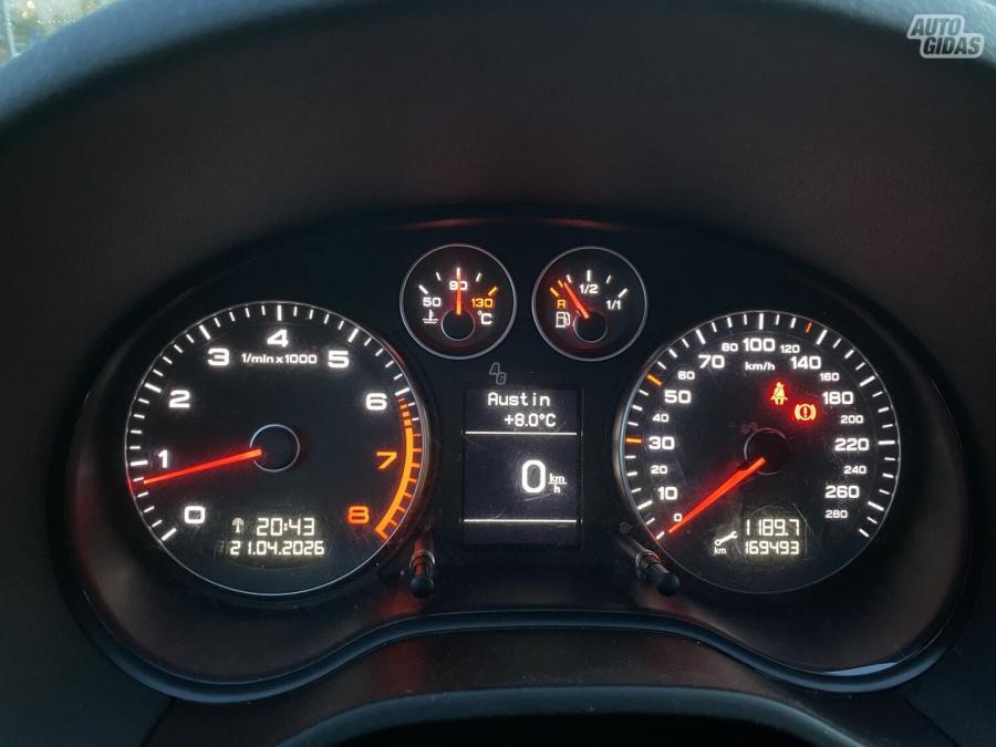 Audi A3 2010 in Vilnius, with an engine capacity of 1.80 L and mileage of 169 thousand km for 3600 €, photo 8 on AUTOMOTO.COM.LV
