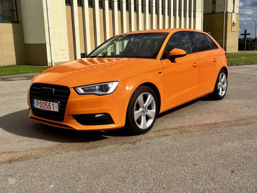 Orange Audi A3 2014 in Kaunas, with an engine capacity of 1.97 L and mileage of 271 thousand km for 9500 €, photo 1 on AUTOMOTO.COM.LV