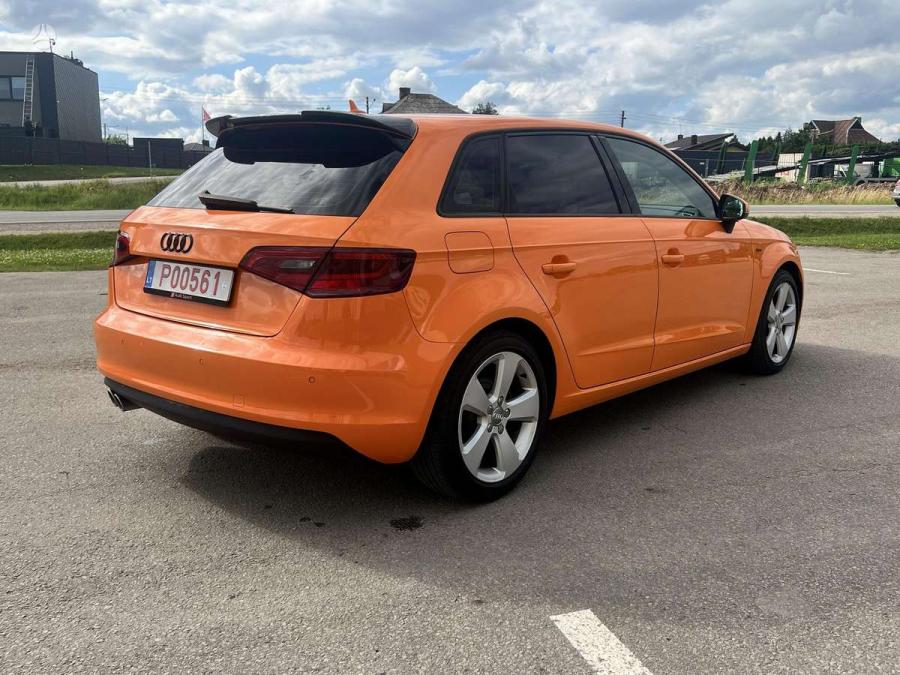 Orange Audi A3 2014 in Kaunas, with an engine capacity of 1.97 L and mileage of 271 thousand km for 9500 €, photo 6 on AUTOMOTO.COM.LV