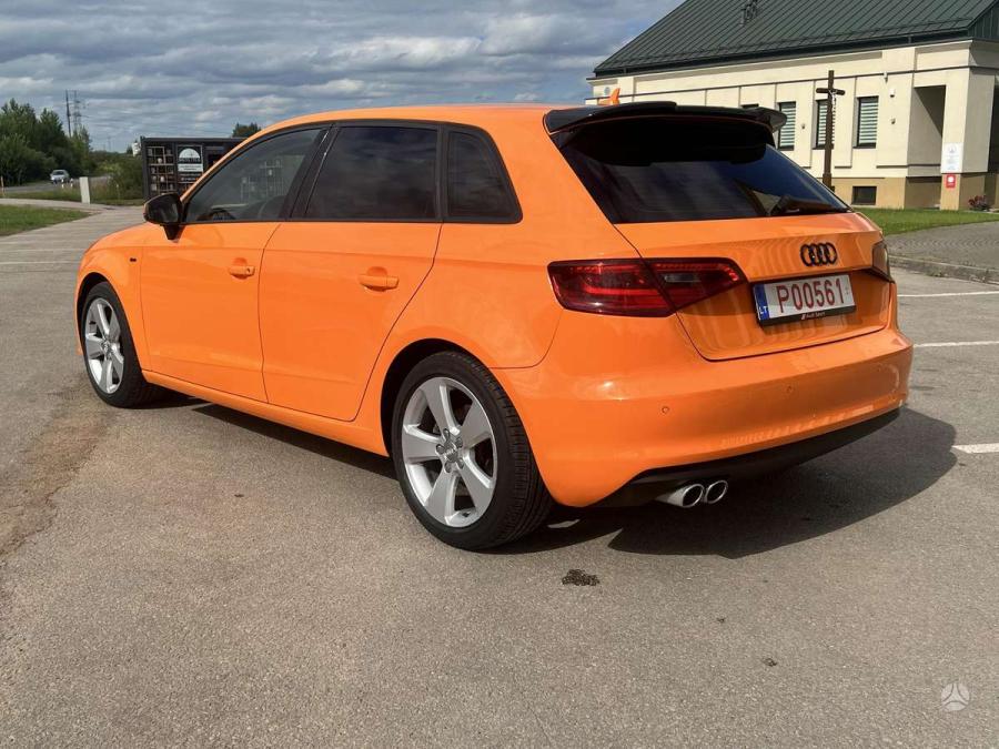Orange Audi A3 2014 in Kaunas, with an engine capacity of 1.97 L and mileage of 271 thousand km for 9500 €, photo 8 on AUTOMOTO.COM.LV