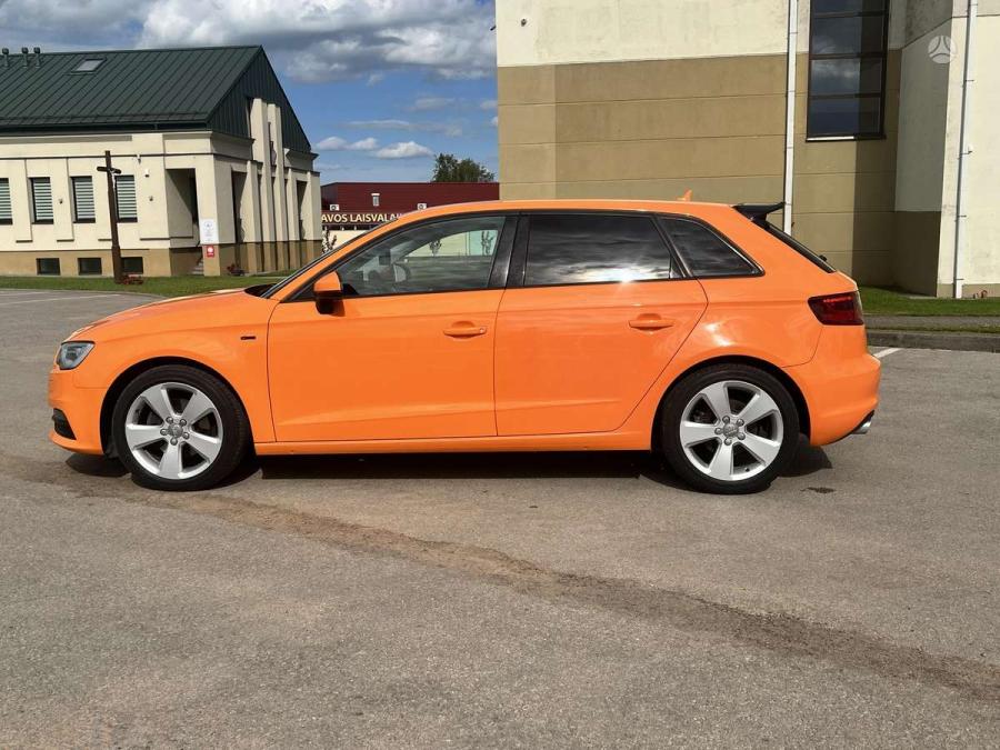 Orange Audi A3 2014 in Kaunas, with an engine capacity of 1.97 L and mileage of 271 thousand km for 9500 €, photo 9 on AUTOMOTO.COM.LV