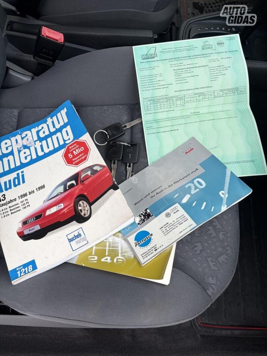 Sarkans Audi A3 1996 Lazdijai, ar dzinēja tilpumu 1.60 L un nobraukumu 144 tūkst. km par 1850 €, foto 10 vietnē AUTOMOTO.COM.LV