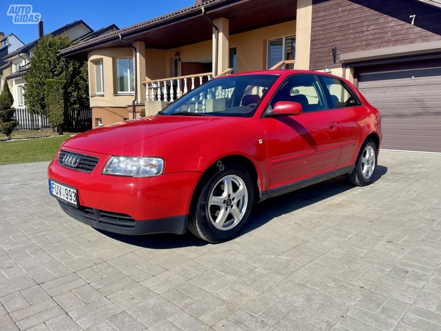 Red Audi A3 1998 in Vilnius, with an engine capacity of 1.60 L and mileage of 316 thousand km for 1500 €, photo 1 on AUTOMOTO.COM.LV