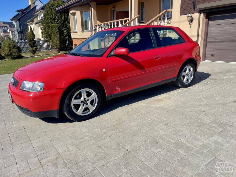 Red Audi A3 1998 in Vilnius, with an engine capacity of 1.60 L and mileage of 316 thousand km for 1500 €, photo 7 on AUTOMOTO.COM.LV