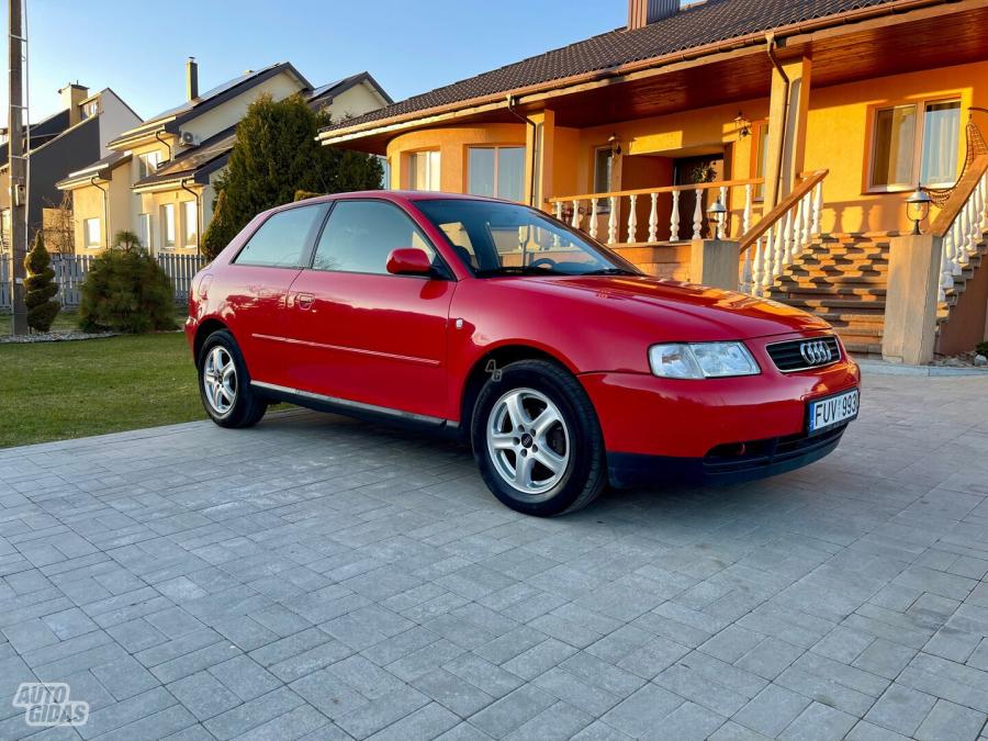 Red Audi A3 1998 in Vilnius, with an engine capacity of 1.60 L and mileage of 316 thousand km for 1500 €, photo 1 on AUTOMOTO.COM.LV