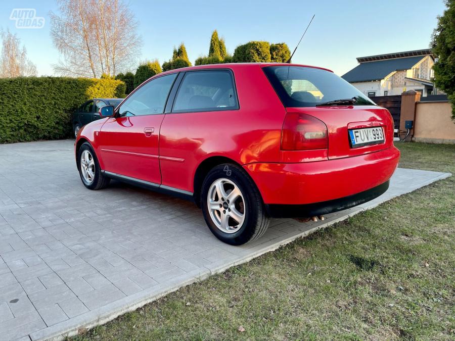 Red Audi A3 1998 in Vilnius, with an engine capacity of 1.60 L and mileage of 316 thousand km for 1500 €, photo 3 on AUTOMOTO.COM.LV