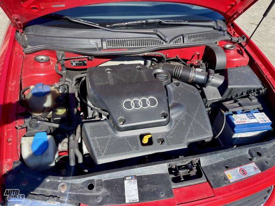 Red Audi A3 1998 in Vilnius, with an engine capacity of 1.60 L and mileage of 316 thousand km for 1500 €, photo 16 on AUTOMOTO.COM.LV