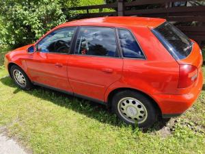 Red Audi A3 1999 in Riga, with an engine capacity of 1.80 L and mileage of 303 thousand km for 950 €, photo  on AUTOMOTO.COM.LV