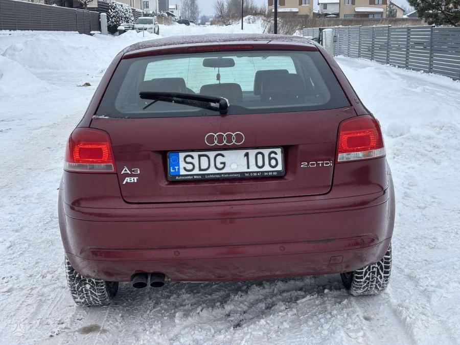 Sarkans Audi A3 2003 Viļņa, ar dzinēja tilpumu 2.00 L un nobraukumu 370 tūkst. km par 1400 €, foto 4 vietnē AUTOMOTO.COM.LV
