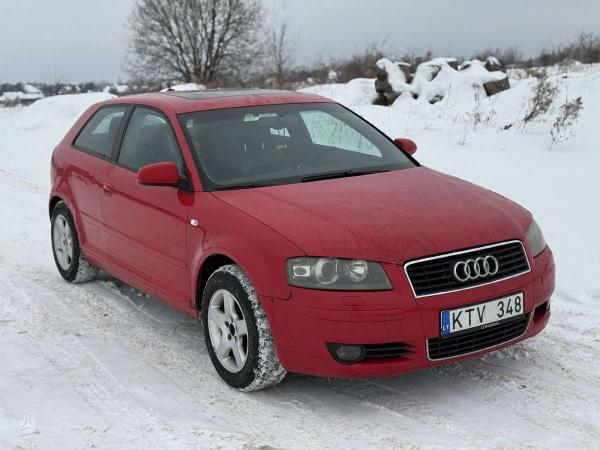 Red Audi A3 2004 in Vilnius, with an engine capacity of 1.97 L and mileage of 450 thousand km for 1350 €, photo 2 on AUTOMOTO.COM.LV