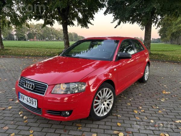 Red Audi A3 2004 in Valmiera, with an engine capacity of 3.20 L and mileage of 242 thousand km for 3500 €, photo 1 on AUTOMOTO.COM.LV