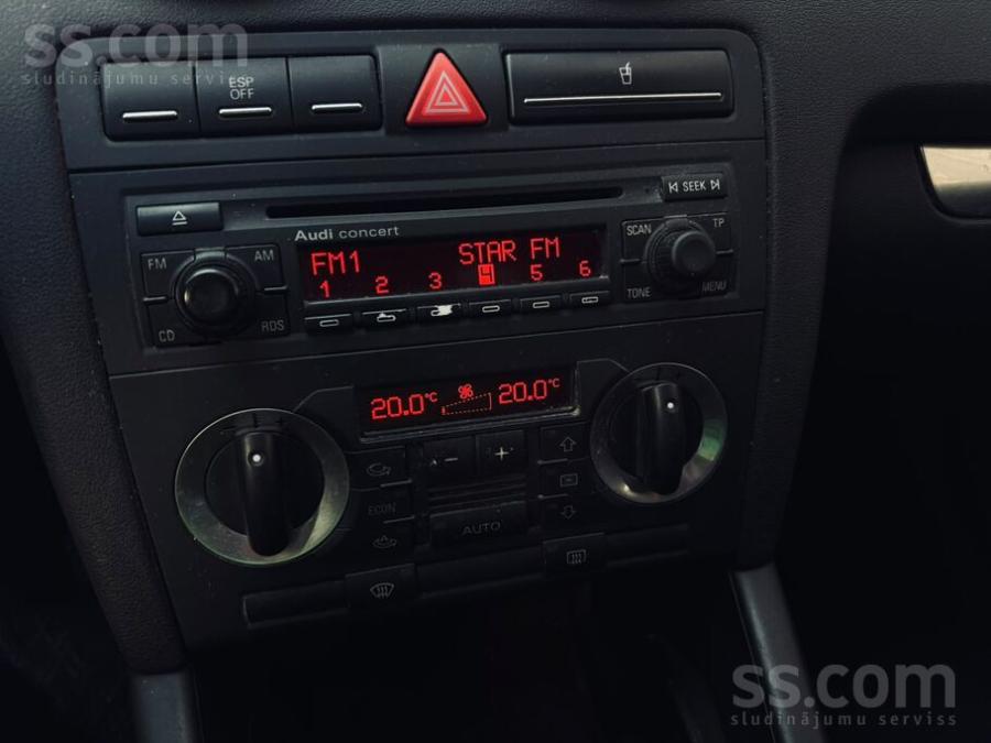 Red Audi A3 2004 in Cesis, with an engine capacity of 2.00 L and mileage of 0 thousand km for 1490 €, photo 14 on AUTOMOTO.COM.LV