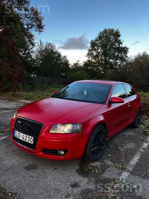 Red Audi A3 2004 in Ventspils, with an engine capacity of 1.90 L and mileage of 410 thousand km for 1100 €, photo 1 on AUTOMOTO.COM.LV
