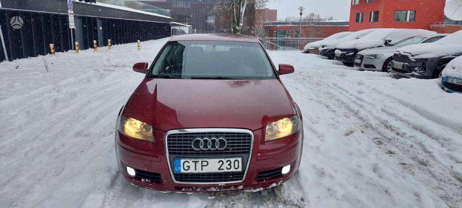 Red Audi A3 2005 in Vilnius, with an engine capacity of 1.60 L and mileage of 268 thousand km for 1550 €, photo 2 on AUTOMOTO.COM.LV