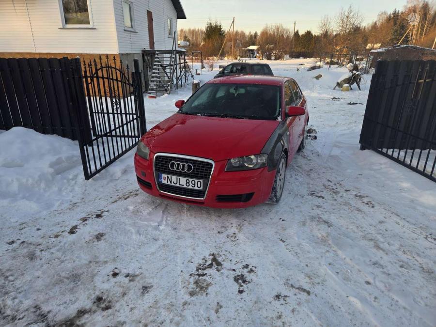 Red Audi A3 2005 in Kaunas, with an engine capacity of 1.98 L and mileage of 350 thousand km for 900 €, photo 7 on AUTOMOTO.COM.LV