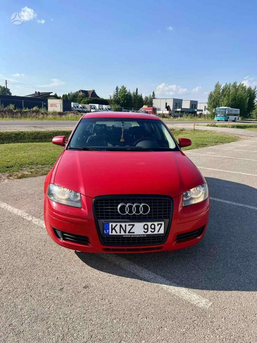 Red Audi A3 2005 in Kaunas, with an engine capacity of 1.90 L and mileage of 385 thousand km for 1350 €, photo 1 on AUTOMOTO.COM.LV