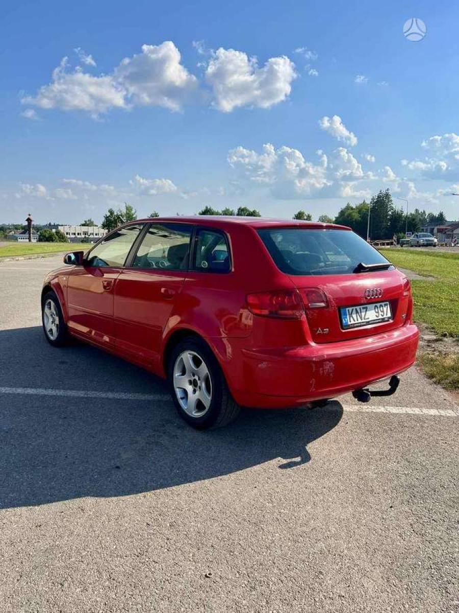 Red Audi A3 2005 in Kaunas, with an engine capacity of 1.90 L and mileage of 385 thousand km for 1350 €, photo 8 on AUTOMOTO.COM.LV