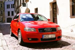 Red Audi A3 2005 in Vilnius, with an engine capacity of 2.00 L and mileage of 237 thousand km for 5900 €, photo 3 on AUTOMOTO.COM.LV