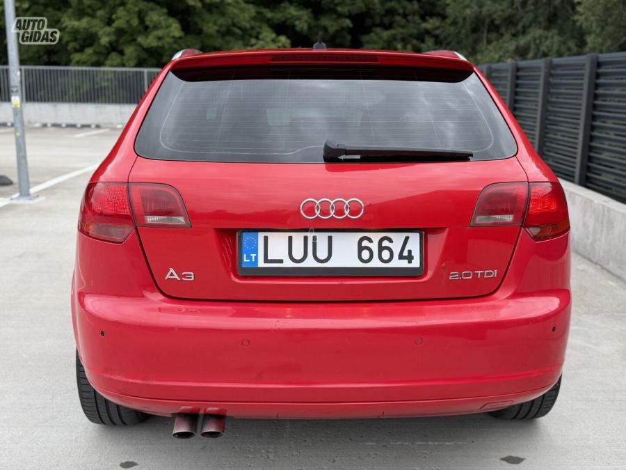 Red Audi A3 2006 in Vilnius, with an engine capacity of 2.00 L and mileage of 351 thousand km for 2540 €, photo 8 on AUTOMOTO.COM.LV