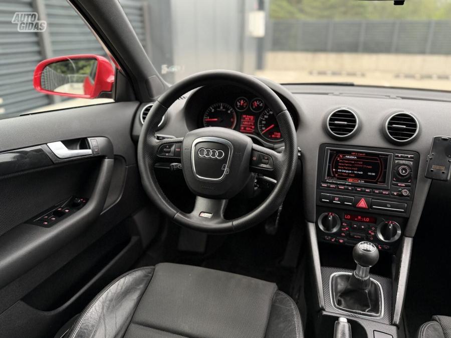 Red Audi A3 2006 in Vilnius, with an engine capacity of 2.00 L and mileage of 351 thousand km for 2540 €, photo 14 on AUTOMOTO.COM.LV