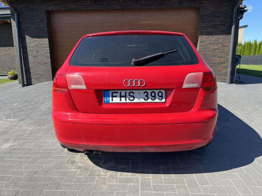 Red Audi A3 2007 in Kaunas, with an engine capacity of 1.90 L and mileage of 380 thousand km for 1100 €, photo 3 on AUTOMOTO.COM.LV