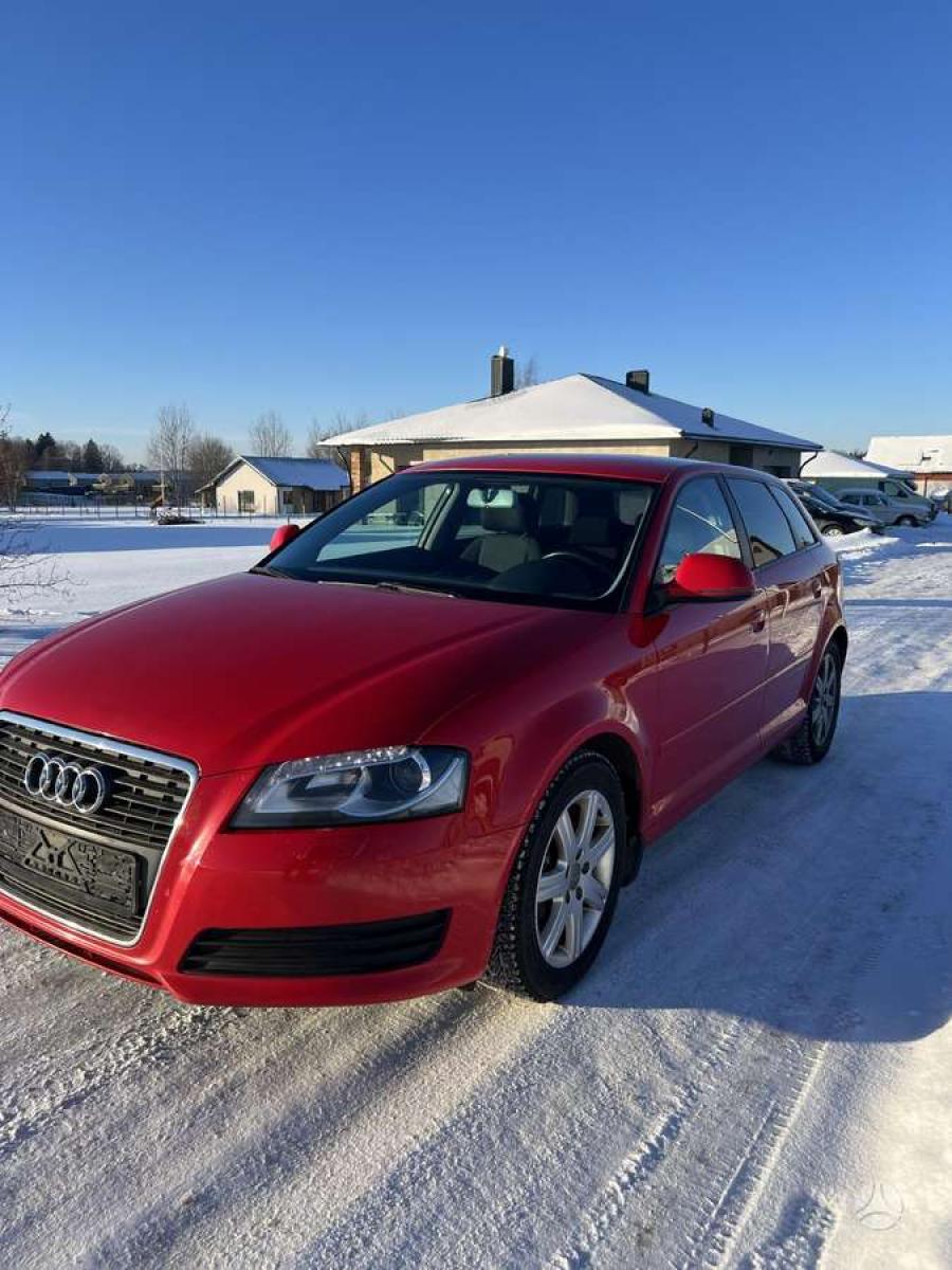 Red Audi A3 2008 in Kaunas, with an engine capacity of 1.39 L and mileage of 290 thousand km for 3350 €, photo 1 on AUTOMOTO.COM.LV
