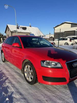 Red Audi A3 2008 in Kaunas, with an engine capacity of 1.39 L and mileage of 290 thousand km for 3350 €, photo 3 on AUTOMOTO.COM.LV