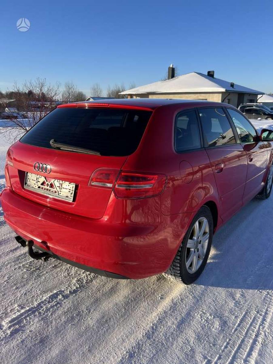 Red Audi A3 2008 in Kaunas, with an engine capacity of 1.39 L and mileage of 290 thousand km for 3350 €, photo 6 on AUTOMOTO.COM.LV
