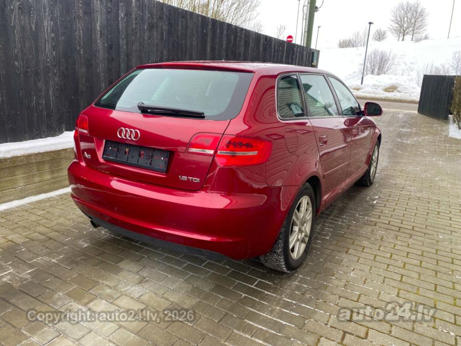 Red Audi A3 2010 in Tallinn, with an engine capacity of 1.60 L and mileage of 281 thousand km for 5599 €, photo 4 on AUTOMOTO.COM.LV