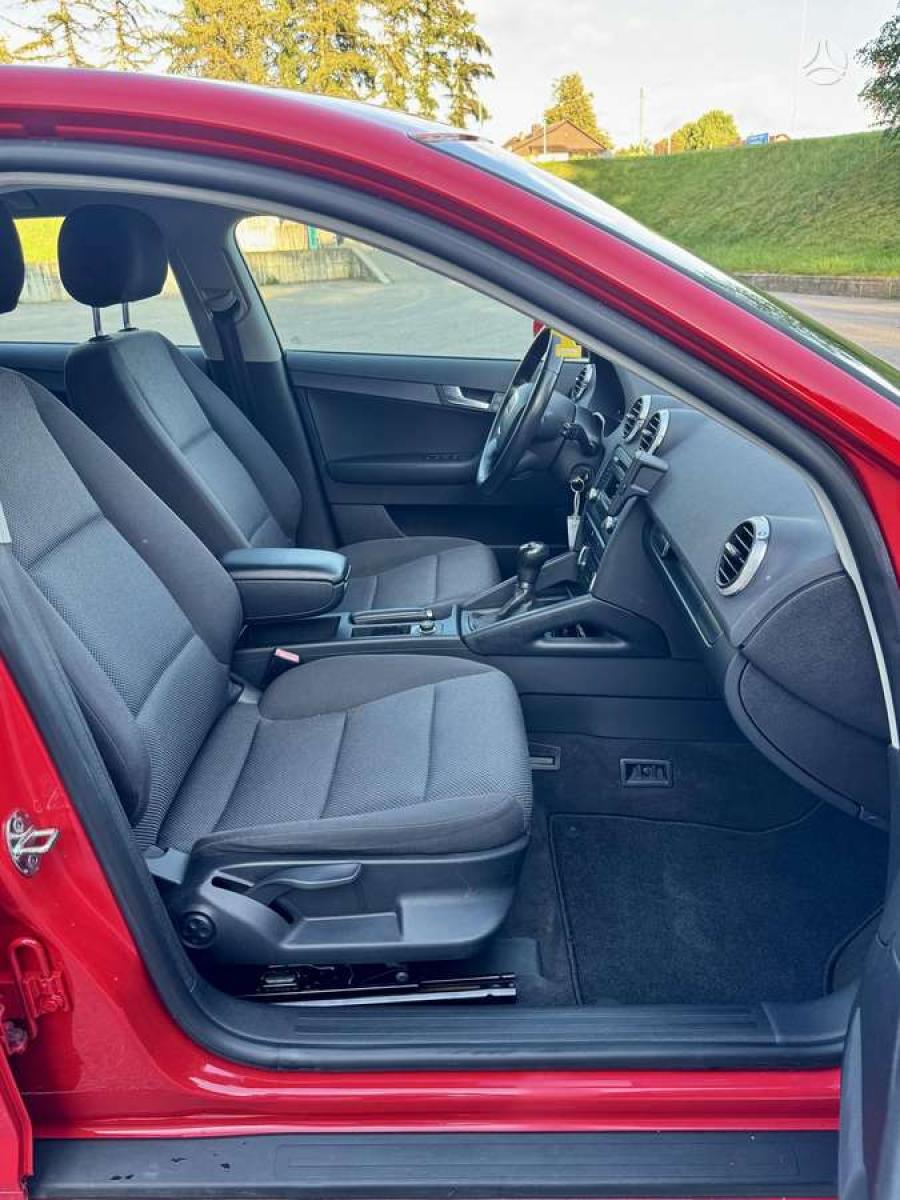 Red Audi A3 2011 in Vilnius, with an engine capacity of 1.60 L and mileage of 188 thousand km for 4700 €, photo 12 on AUTOMOTO.COM.LV