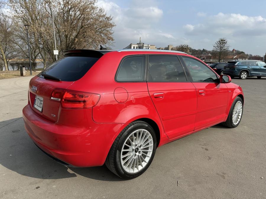 Red Audi A3 2013 in Kaunas, with an engine capacity of 2.00 L and mileage of 153 thousand km for 8250 €, photo 11 on AUTOMOTO.COM.LV