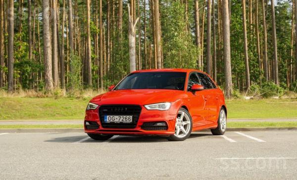 Red Audi A3 2013 in Riga, with an engine capacity of 2.00 L and mileage of 231 thousand km for 8990 €, photo 1 on AUTOMOTO.COM.LV