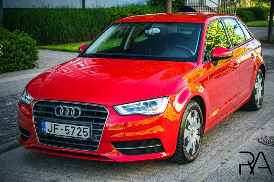 Red Audi A3 2013 in Riga, with an engine capacity of 1.40 L and mileage of 148 thousand km for 7990 €, photo 1 on AUTOMOTO.COM.LV