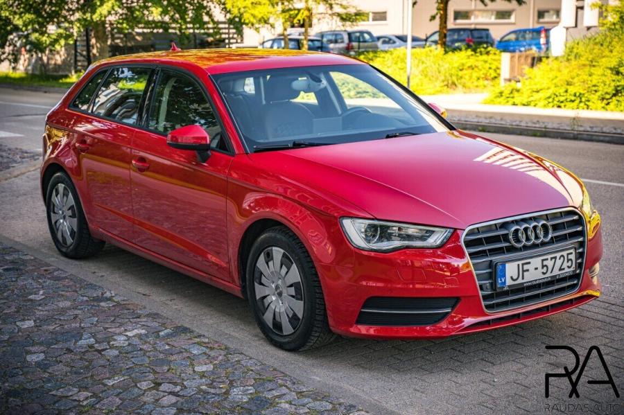 Red Audi A3 2013 in Riga, with an engine capacity of 1.40 L and mileage of 148 thousand km for 7990 €, photo 3 on AUTOMOTO.COM.LV