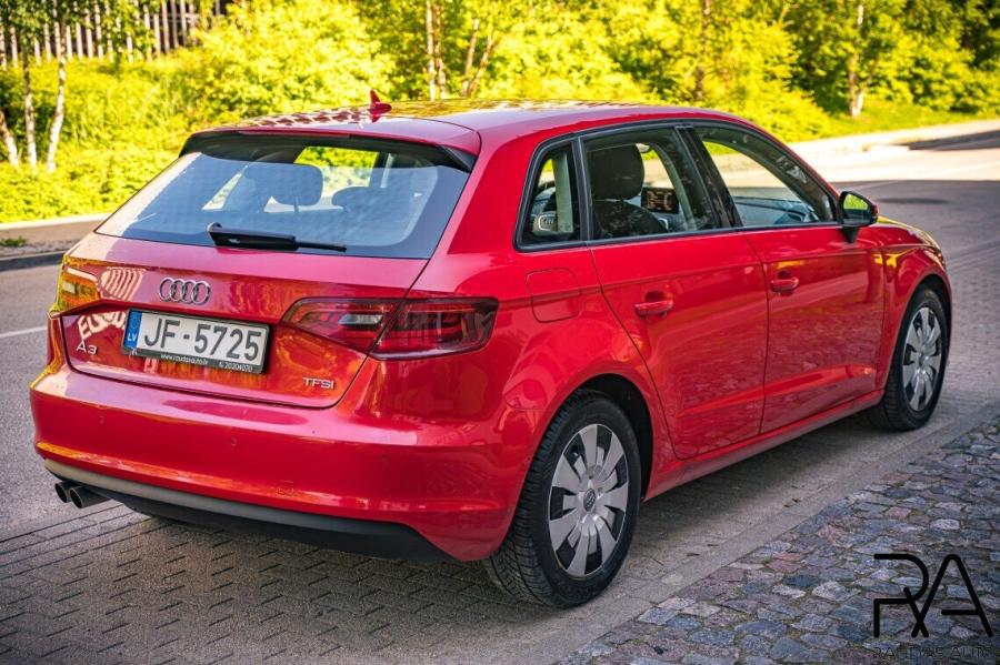 Red Audi A3 2013 in Riga, with an engine capacity of 1.40 L and mileage of 148 thousand km for 7990 €, photo 5 on AUTOMOTO.COM.LV