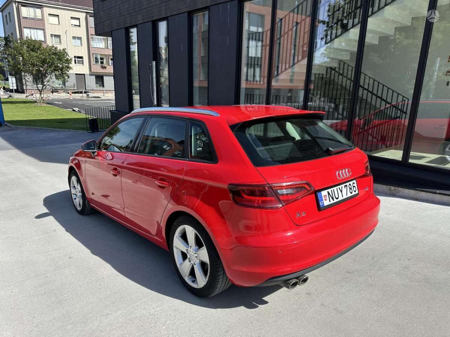 Red Audi A3 2013 in Kaunas, with an engine capacity of 1.97 L and mileage of 258 thousand km for 7800 €, photo 7 on AUTOMOTO.COM.LV