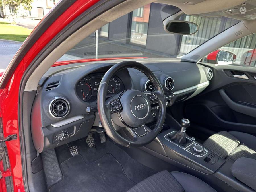 Red Audi A3 2013 in Kaunas, with an engine capacity of 1.97 L and mileage of 258 thousand km for 7800 €, photo 9 on AUTOMOTO.COM.LV