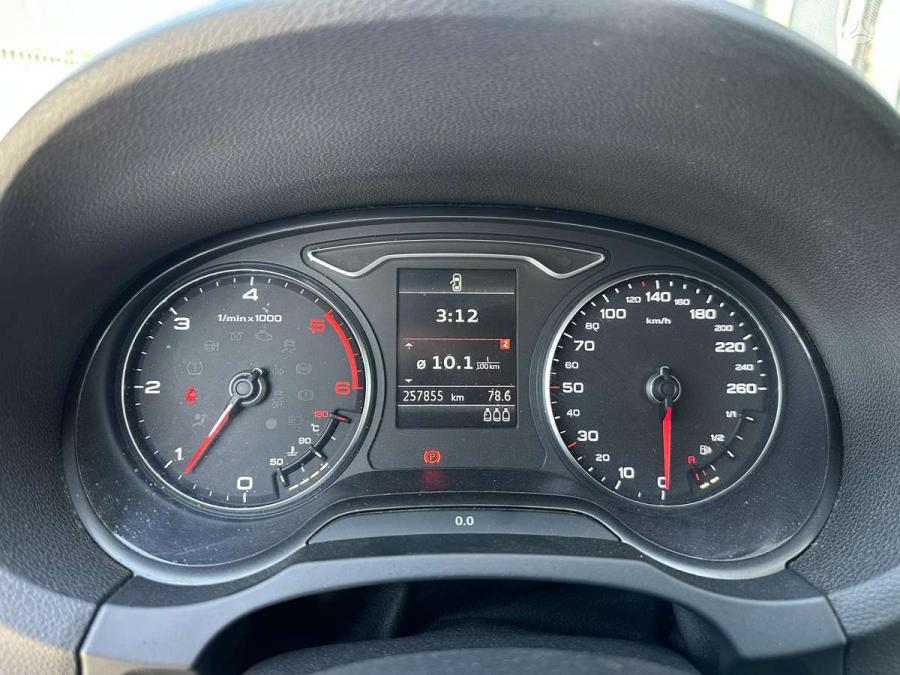 Red Audi A3 2013 in Kaunas, with an engine capacity of 1.97 L and mileage of 258 thousand km for 7800 €, photo 20 on AUTOMOTO.COM.LV