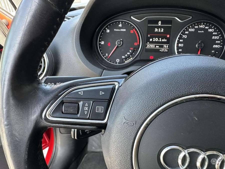 Red Audi A3 2013 in Kaunas, with an engine capacity of 1.97 L and mileage of 258 thousand km for 7800 €, photo 23 on AUTOMOTO.COM.LV