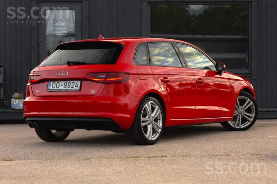Sarkans Audi A3 2014 Jelgava, ar dzinēja tilpumu 2.00 L un nobraukumu 285 tūkst. km par 10900 €, foto 6 vietnē AUTOMOTO.COM.LV