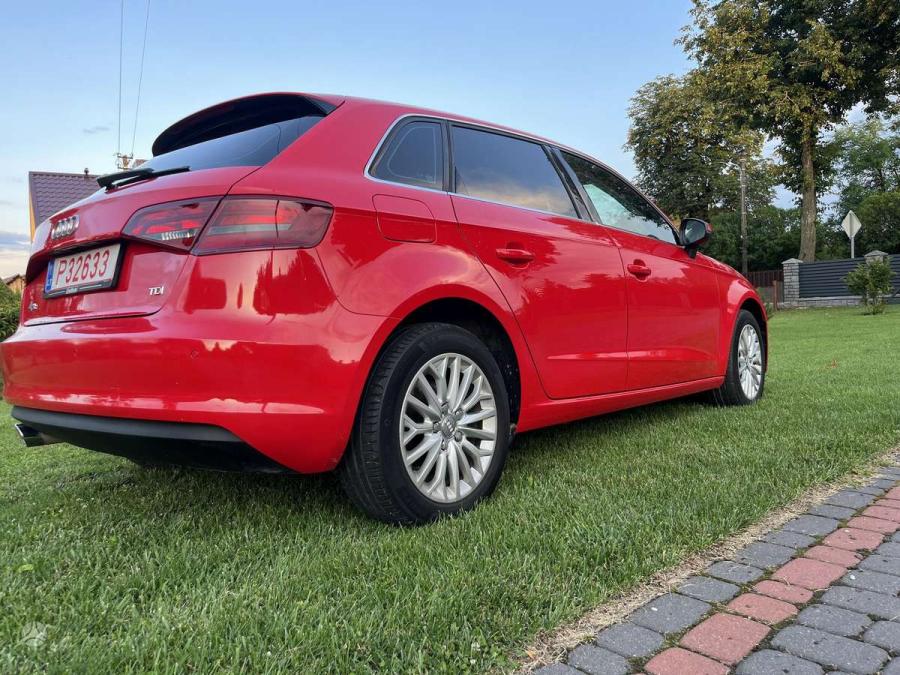 Red Audi A3 2014 in Trakai, with an engine capacity of 1.97 L and mileage of 214 thousand km for 7850 €, photo 31 on AUTOMOTO.COM.LV