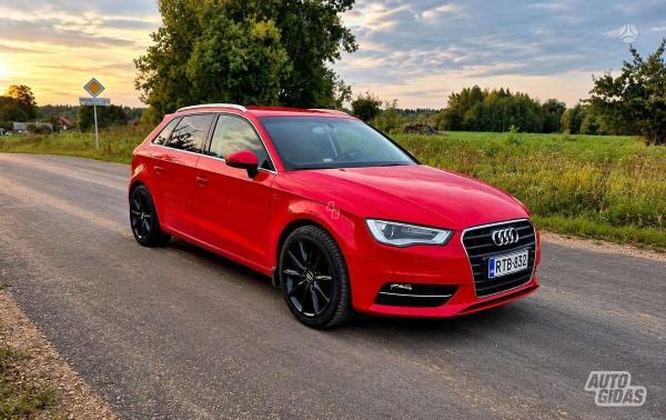 Red Audi A3 2014 in Vilnius, with an engine capacity of 1.40 L and mileage of 239 thousand km for 7999 €, photo 1 on AUTOMOTO.COM.LV