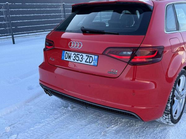 Red Audi A3 2015 in Kaunas, with an engine capacity of 1.97 L and mileage of 280 thousand km for 7200 €, photo 5 on AUTOMOTO.COM.LV