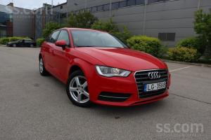 Red Audi A3 2015 in Riga, with an engine capacity of 2.00 L and mileage of 334 thousand km for 6490 €, photo  on AUTOMOTO.COM.LV