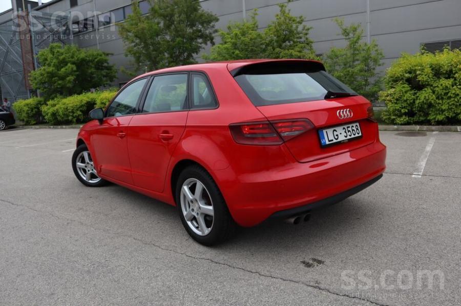 Red Audi A3 2015 in Riga, with an engine capacity of 2.00 L and mileage of 334 thousand km for 6490 €, photo 4 on AUTOMOTO.COM.LV