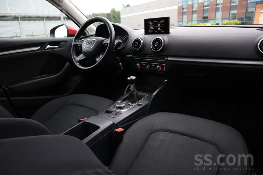 Red Audi A3 2015 in Riga, with an engine capacity of 2.00 L and mileage of 334 thousand km for 6490 €, photo 12 on AUTOMOTO.COM.LV