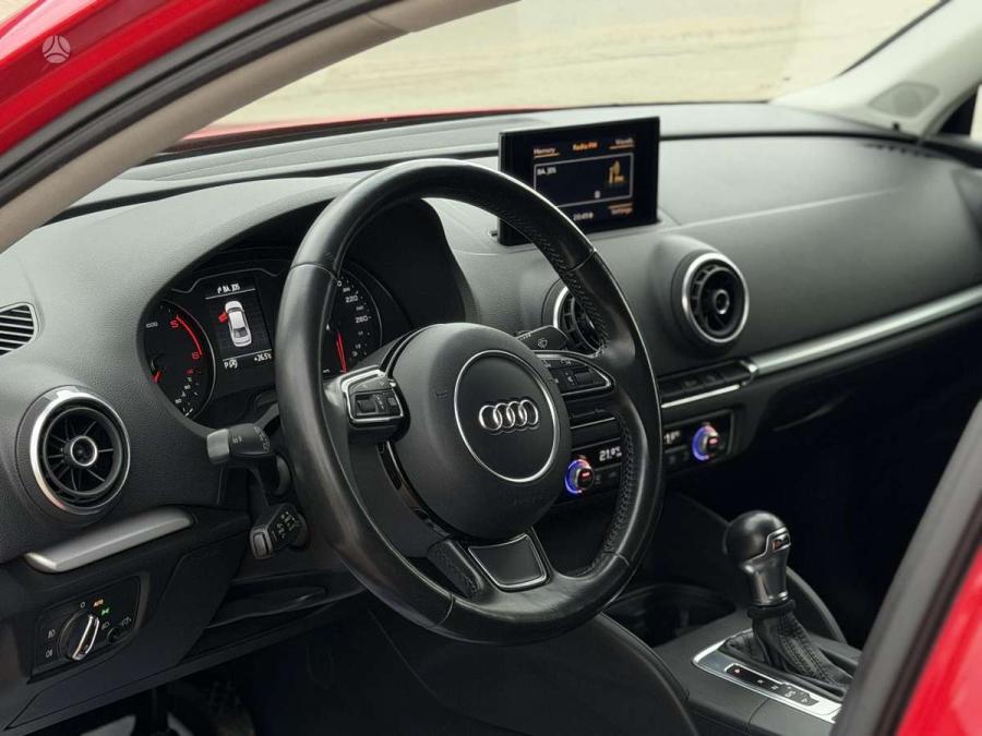 Red Audi A3 2014 in Kaisiadorys, with an engine capacity of 1.97 L and mileage of 191 thousand km for 10800 €, photo 17 on AUTOMOTO.COM.LV