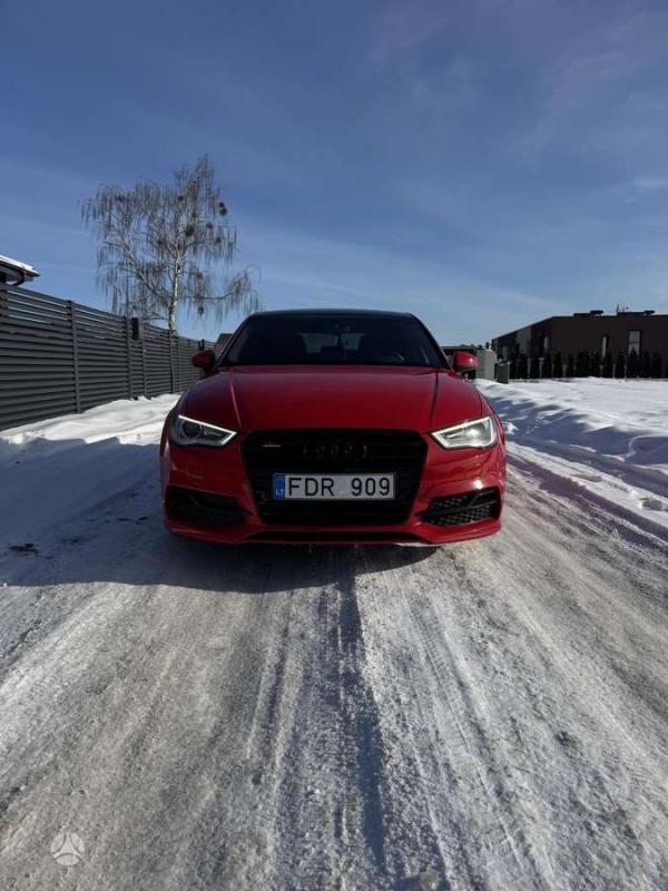 Red Audi A3 2016 in Kaunas, with an engine capacity of 1.98 L and mileage of 98 thousand km for 14999 €, photo 1 on AUTOMOTO.COM.LV