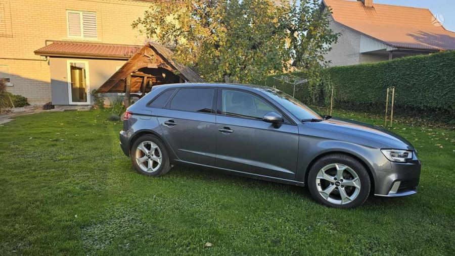 Grey Audi a3-sportback 2018 in Vilnius, with an engine capacity of 1.97 L and mileage of 155 thousand km for 11750 €, photo 6 on AUTOMOTO.COM.LV